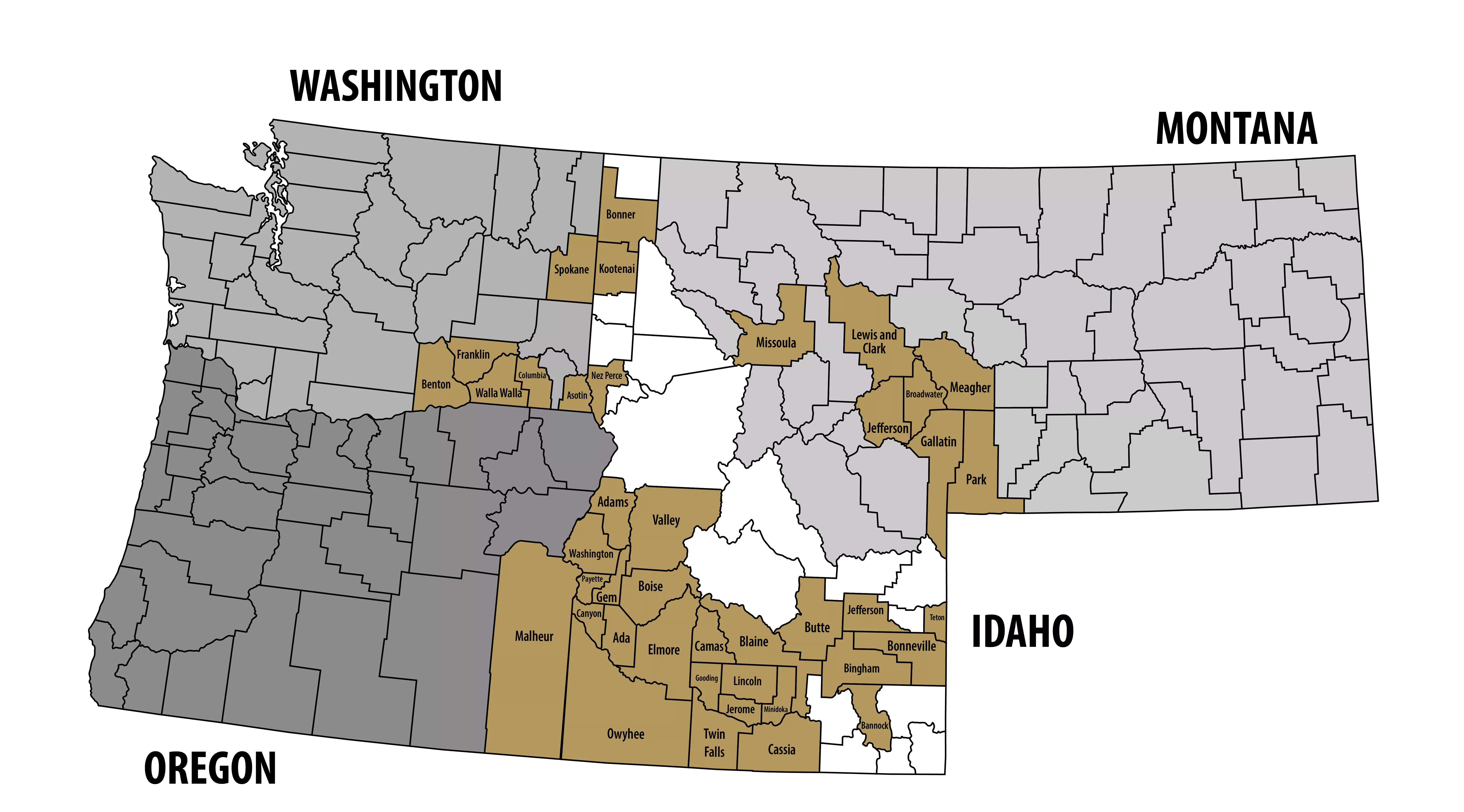Counties Served Map
